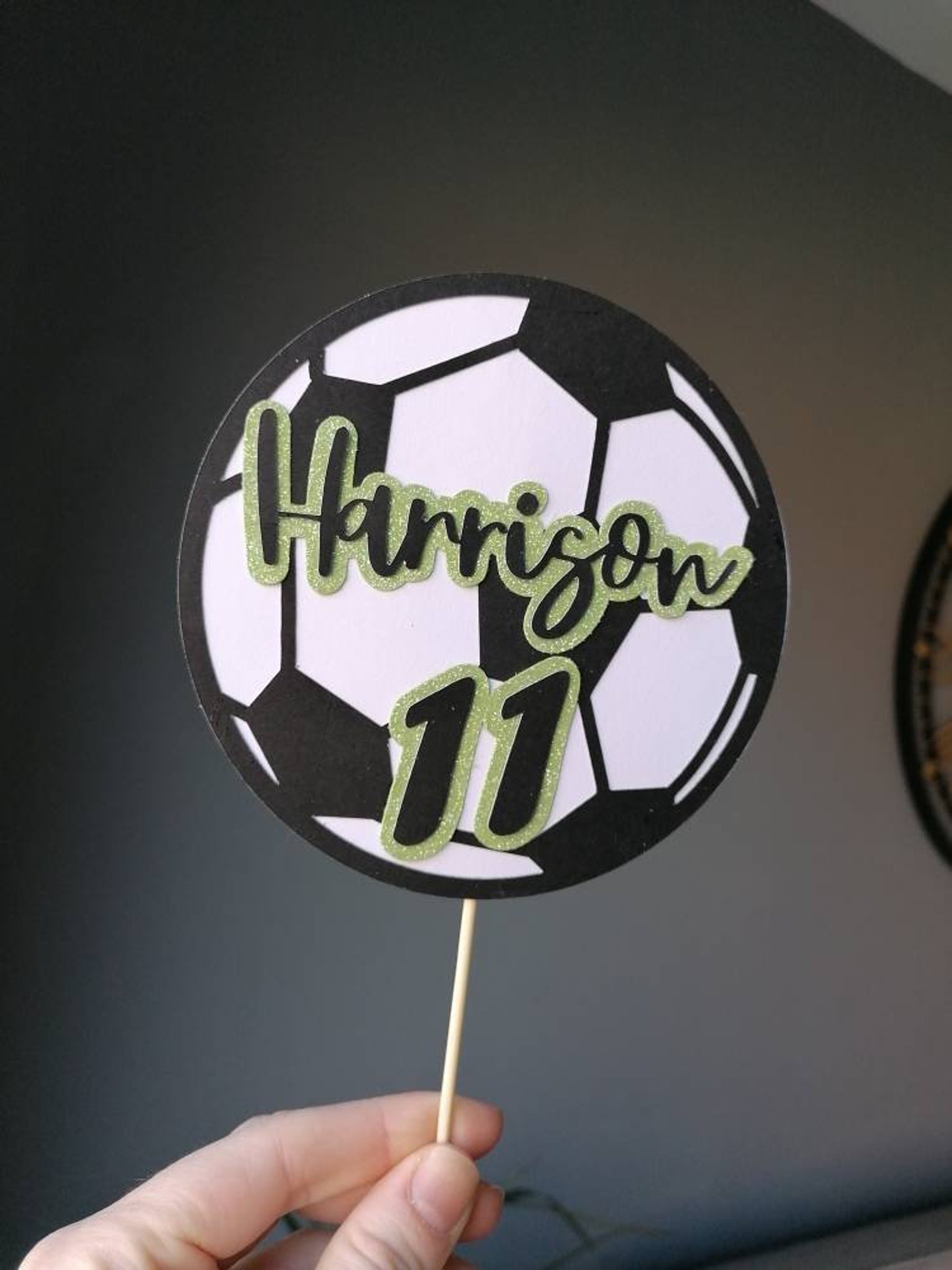 Football Multilayer Card Cake Topper | Personalises Customise Options ...