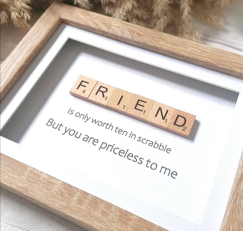 Friend You Are Priceless Scrabble Gift Frame Best Friend Gift - Etsy