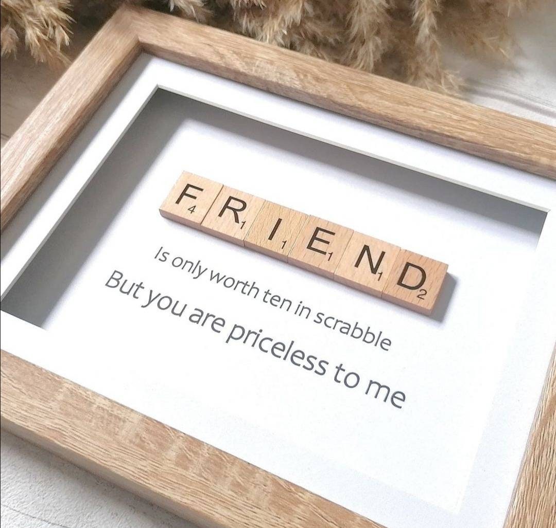 Friend You Are Priceless Scrabble Gift Frame Best Friend Gift - Etsy
