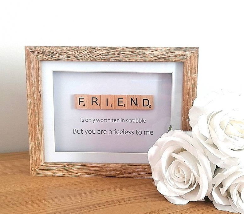 Friend You Are Priceless Scrabble Gift Frame Best Friend Gift - Etsy