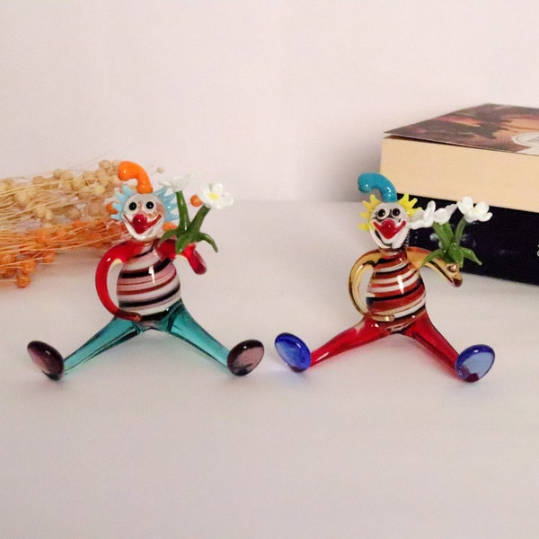 Murano Glass Clown Figurine - Etsy