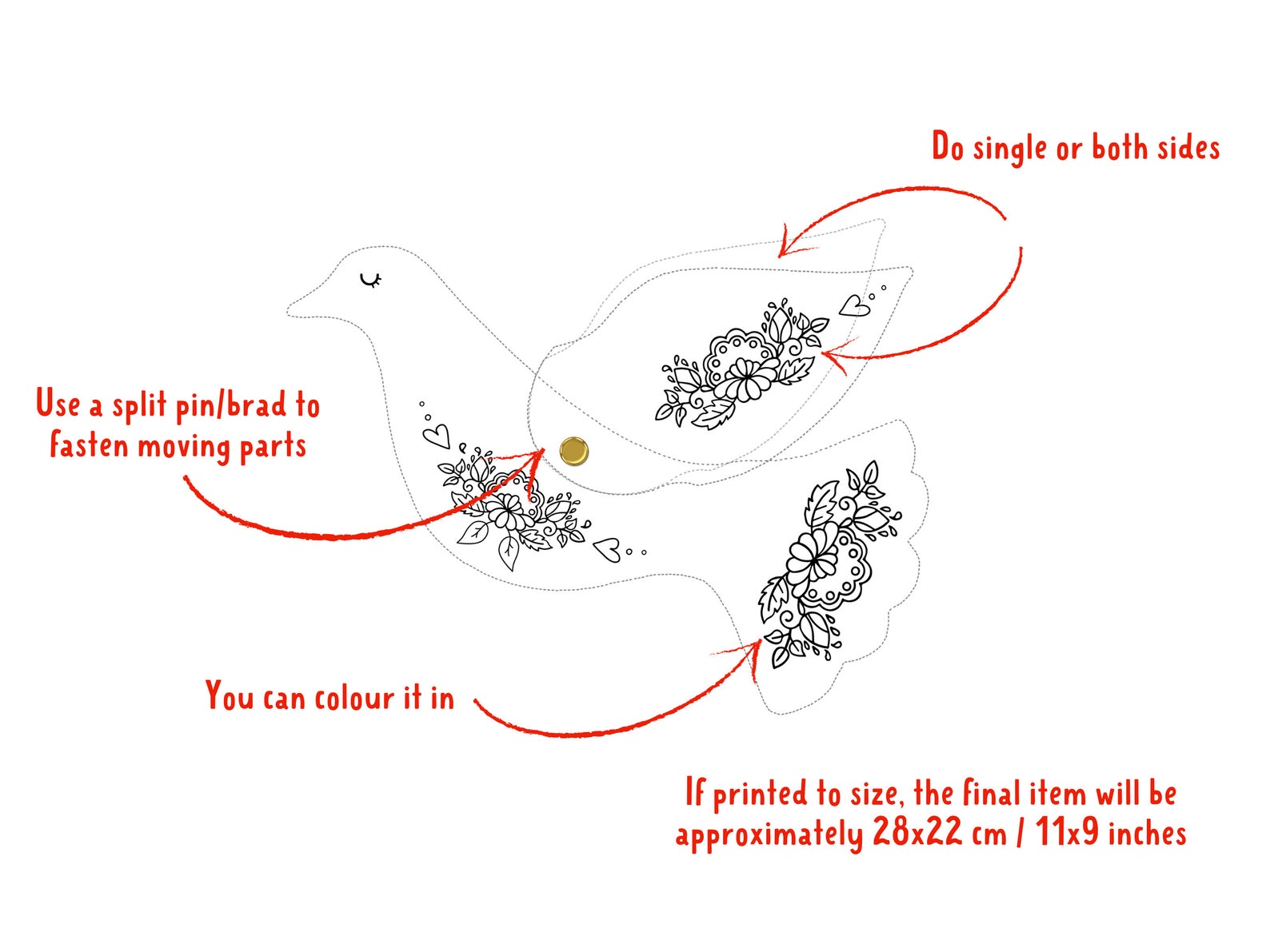 Peace Dove Craft Colouring Activity, Printable Peace Art Sheet for Kids ...