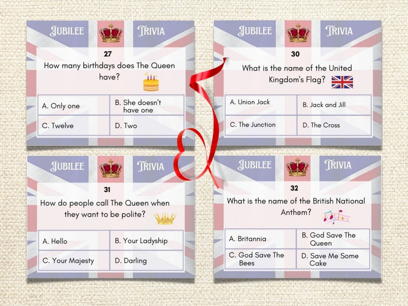 Royal Trivia Game, PRINTABLE Royal Party Quiz for Adults & Kids - Etsy