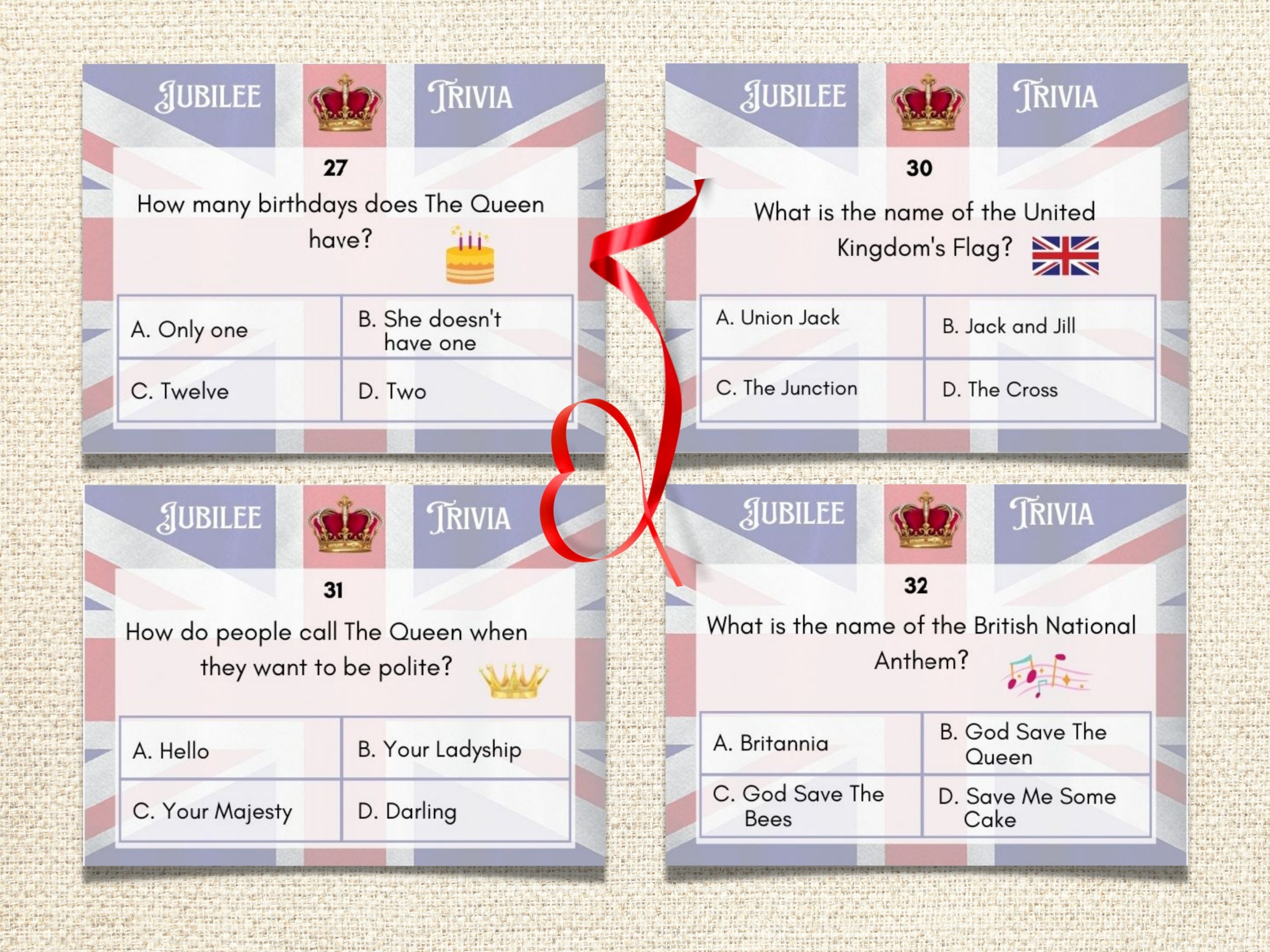 Royal Trivia Game, PRINTABLE Royal Party Quiz for Adults & Kids - Etsy ...