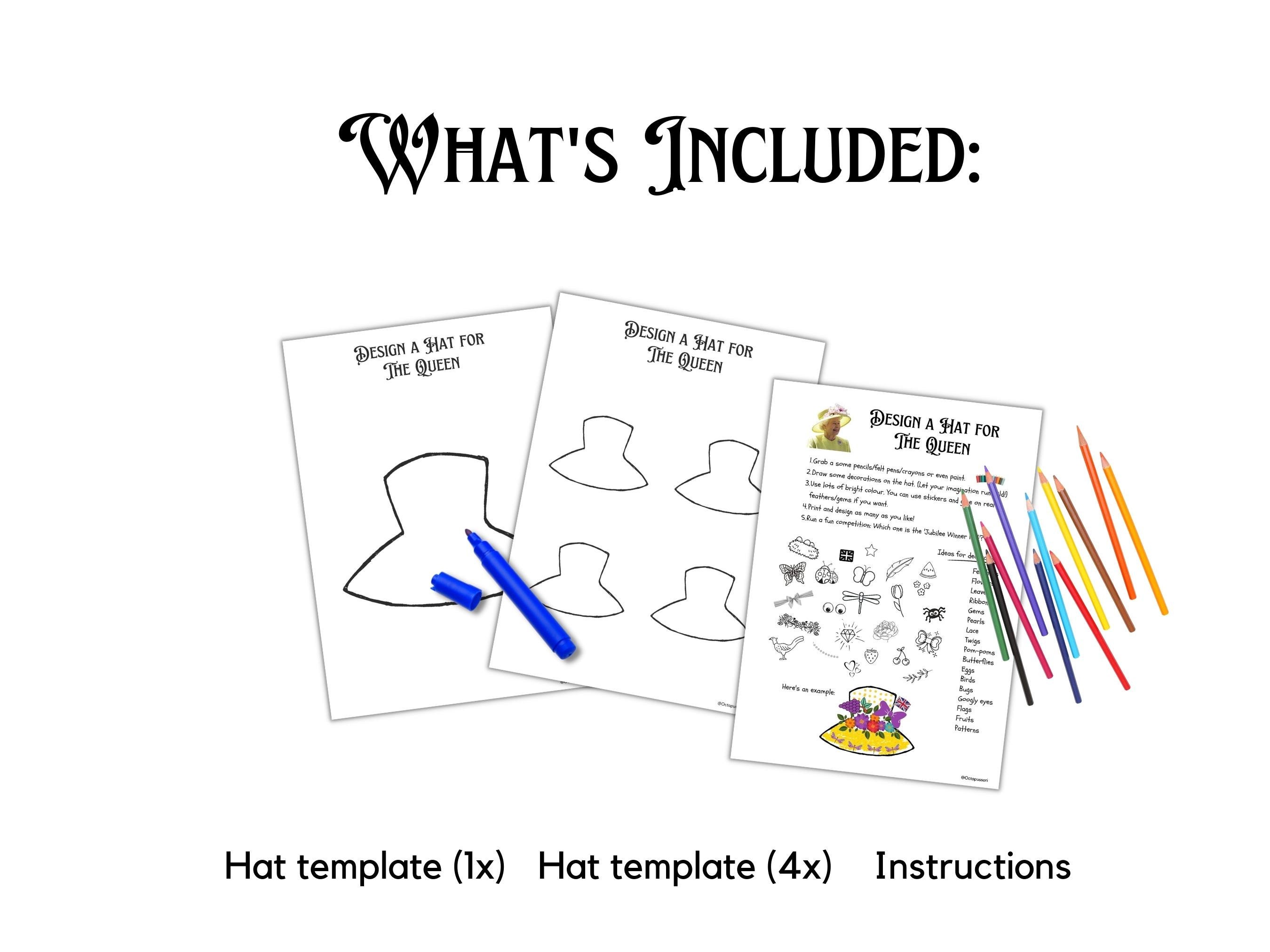 Design a Hat for the Queen! Printable Royal Craft Activity for Kids ...