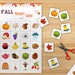 Fall (autumn) Memory Card Game, Printable Fall Activity for Kids - Etsy