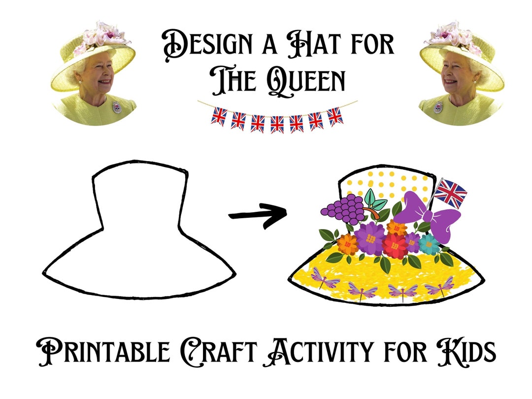 Design a Hat for the Queen! Printable Royal Craft Activity for Kids ...