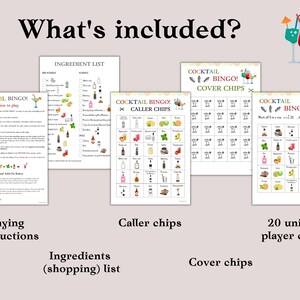 Cocktail Bingo Party Game: Printable Adult Drinking Game (digital ...