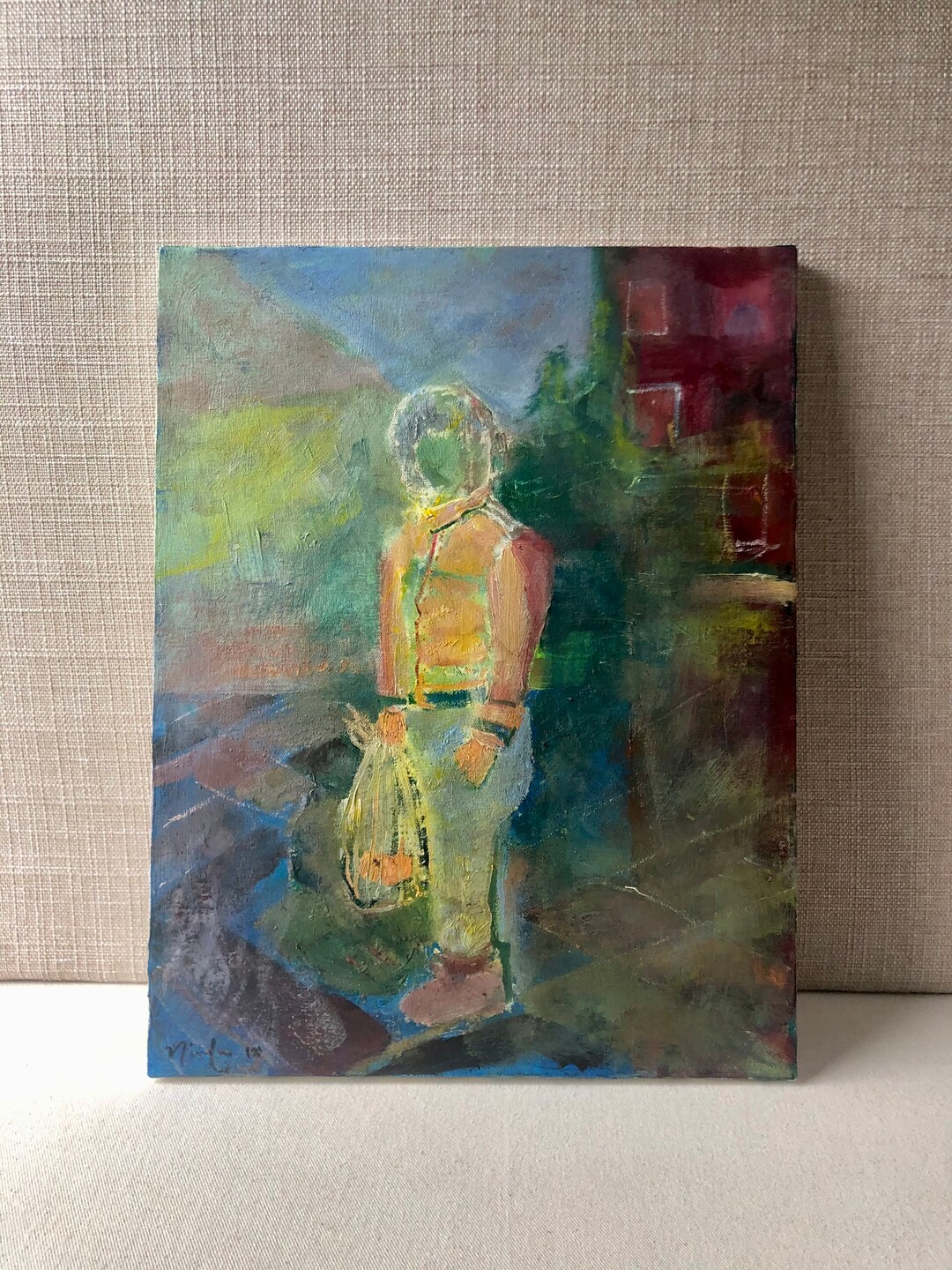 Oil Painting of Lone Figure | Gallery Wall Art | Unframed - Etsy