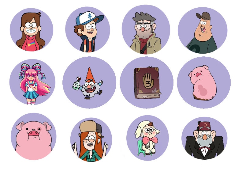 Gravity Falls Pin Back Button Etsy