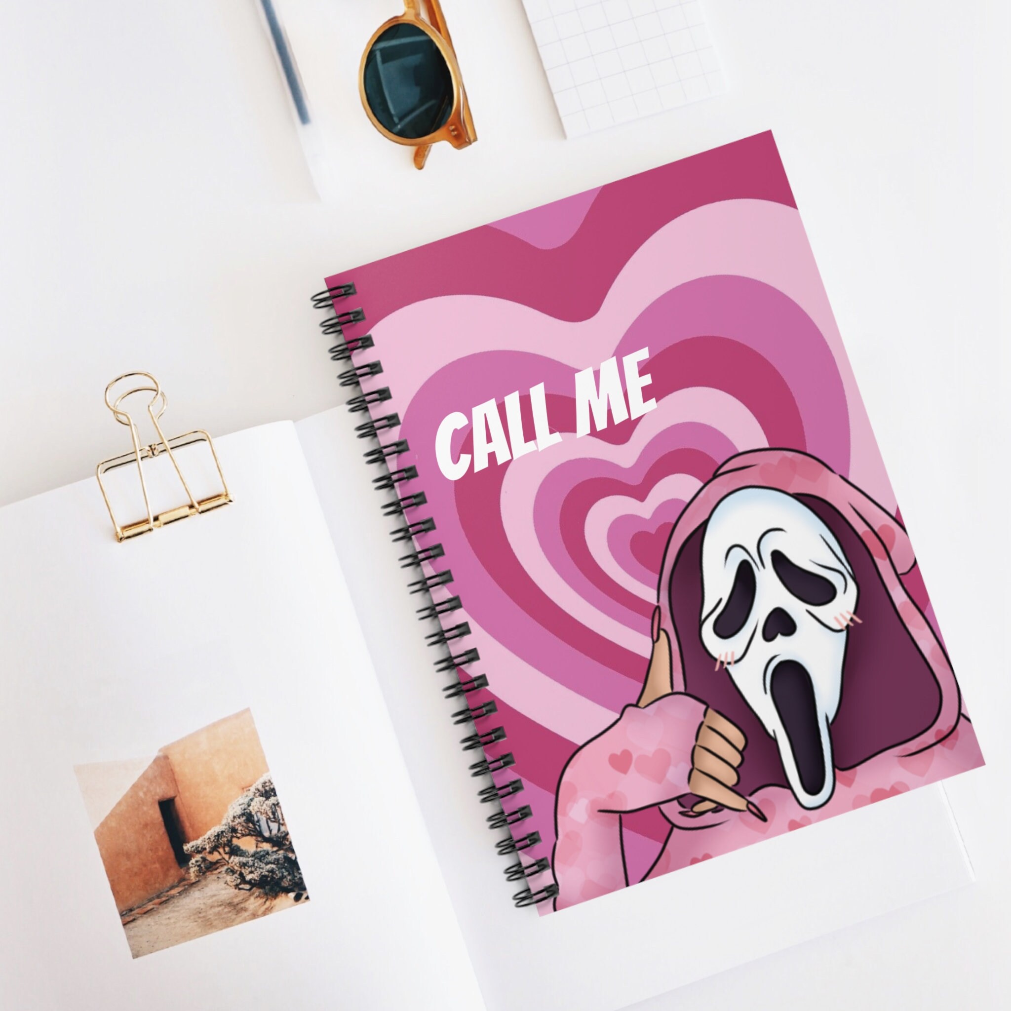 Scream Ghostface Spiral Notebook Ruled Line - Etsy