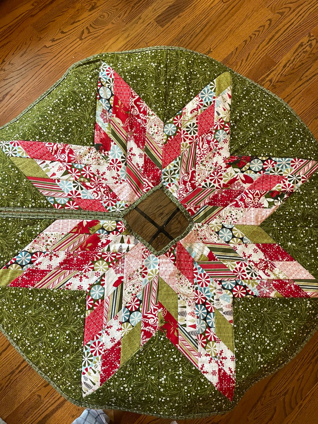 DIGITAL PATTERN: Bethlehem Star Quilted Christmas Tree Skirt (41-inch ...