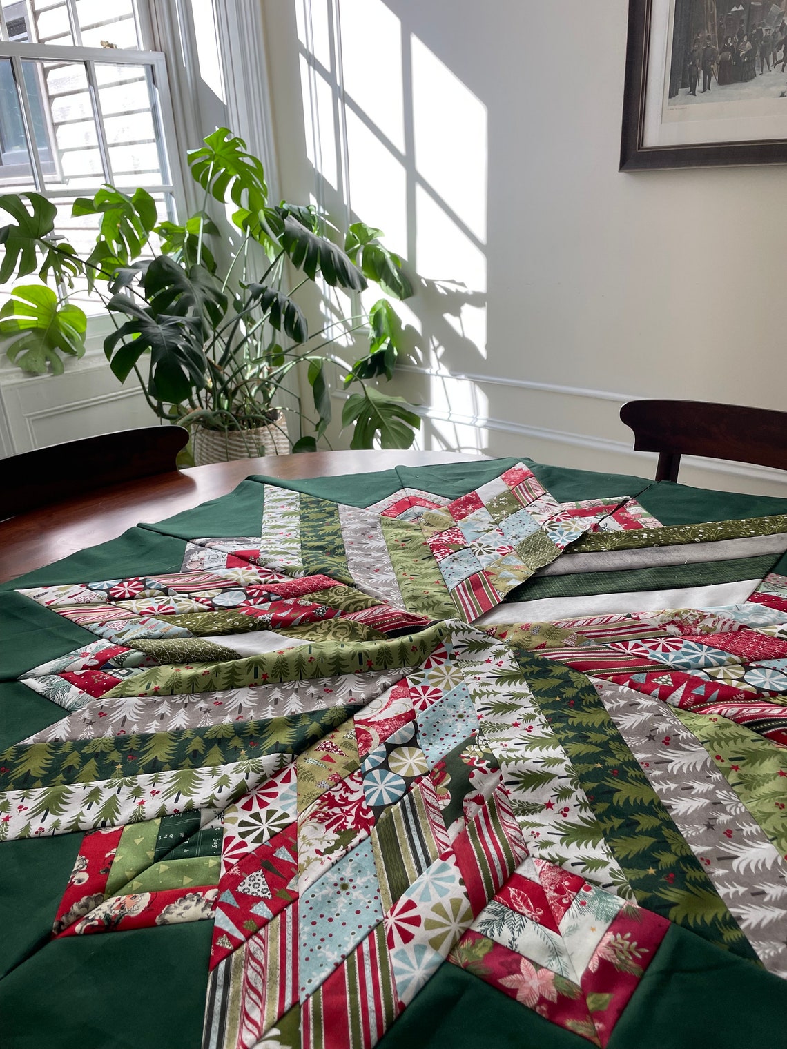 TREE SKIRT: 40 Handmade Quilted Tree Skirt - Etsy