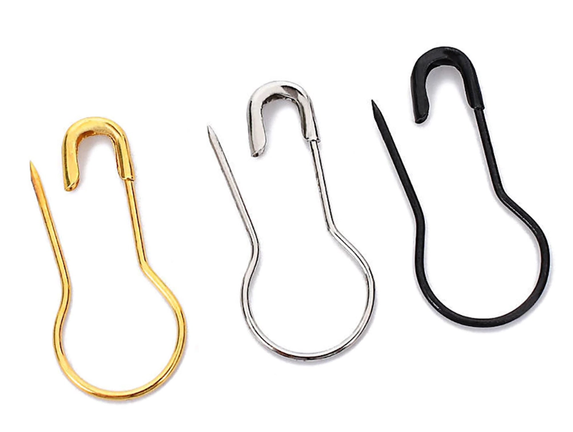 Stitch Markers 30pcs, Gourd/bulb Safety Pins, Removable Metal Stitch ...