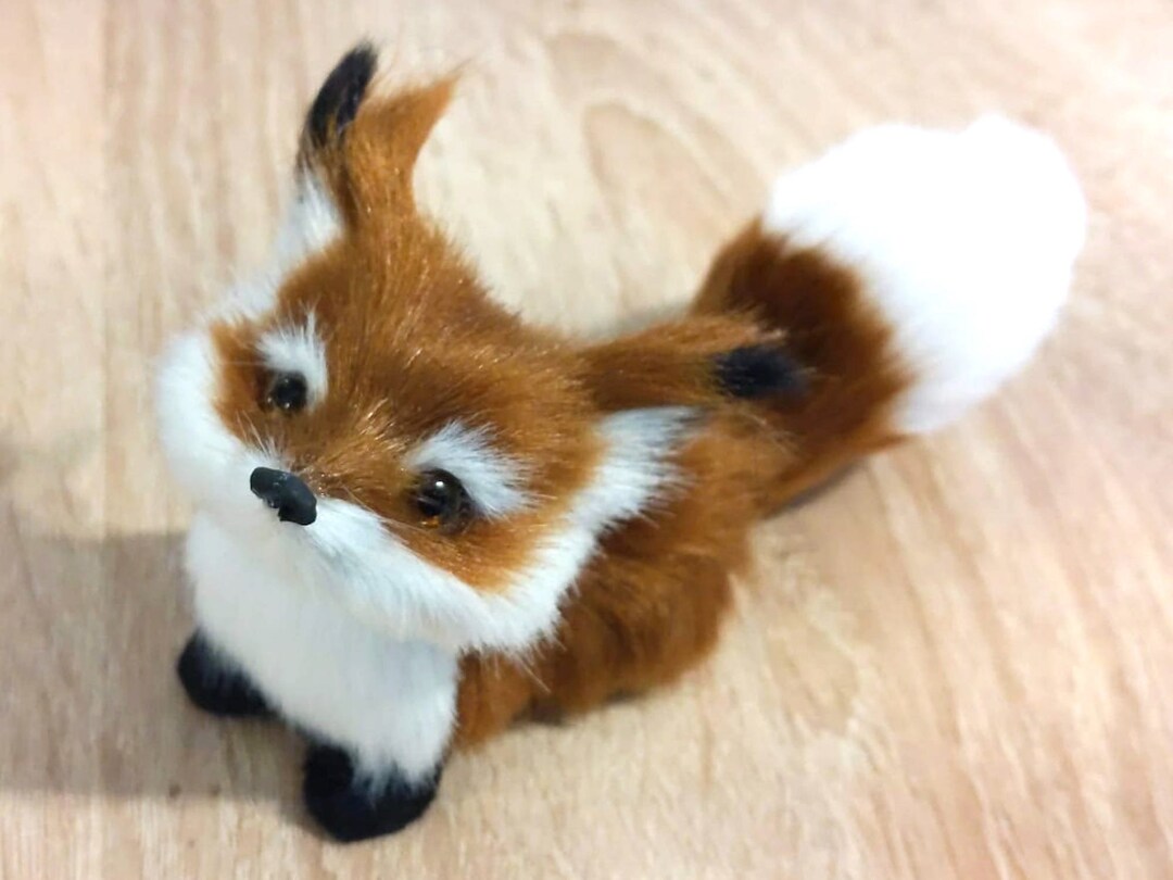 Cute Little Fox, Soft Furry Tiny Fox, Plush Fox, Mini Fox, 8-9 Cm ...