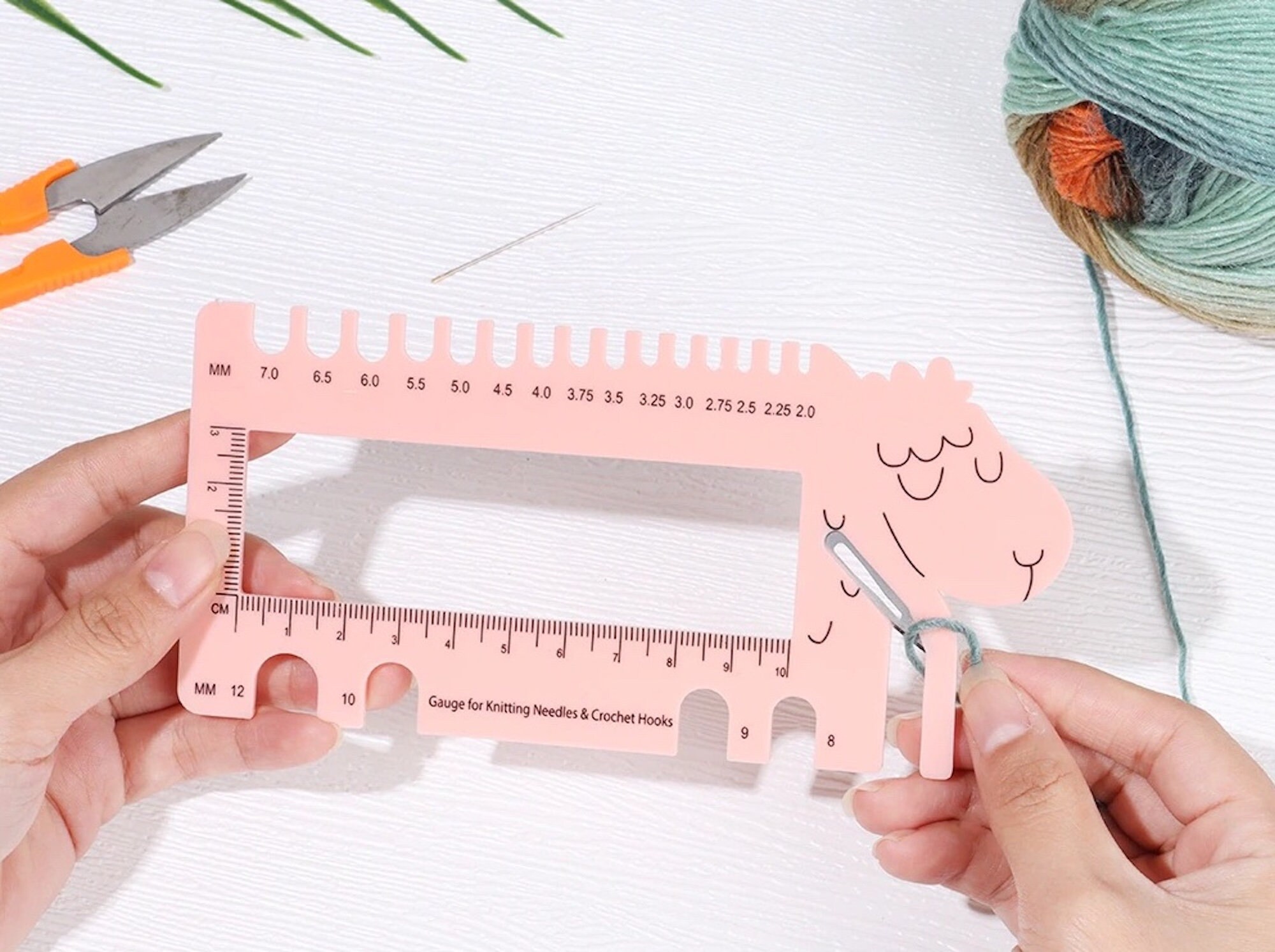 Needle Gauge/ Sizer, Knitpro, Shape of Sheep, With Yarn Cutter ...