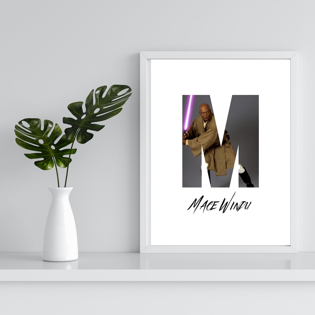 Mace Windu Printable Art Piece Mace Windu Digital Art Download Poster ...