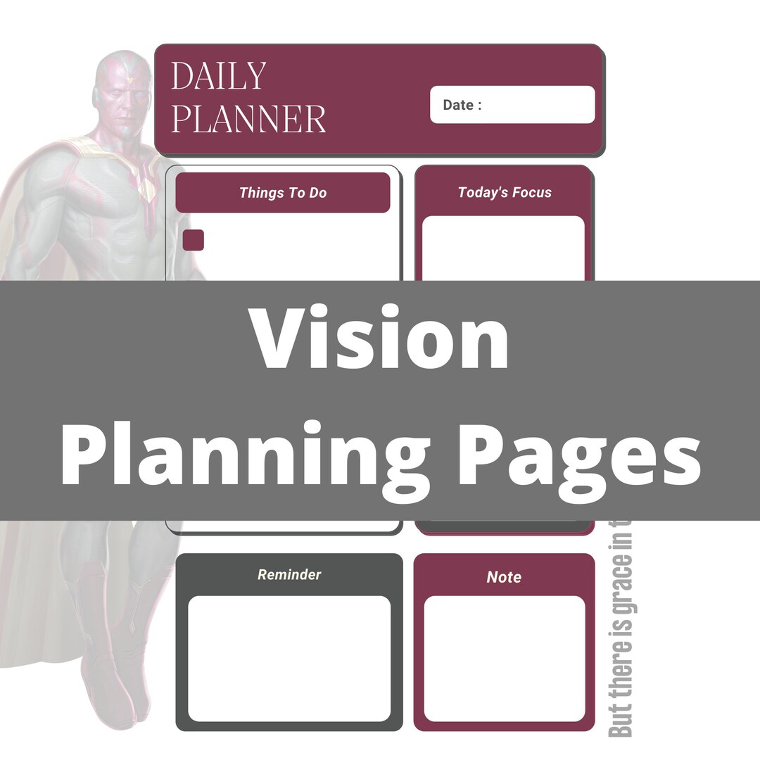 Vision Themed Planning Pages Marvel Planner To-do List and - Etsy