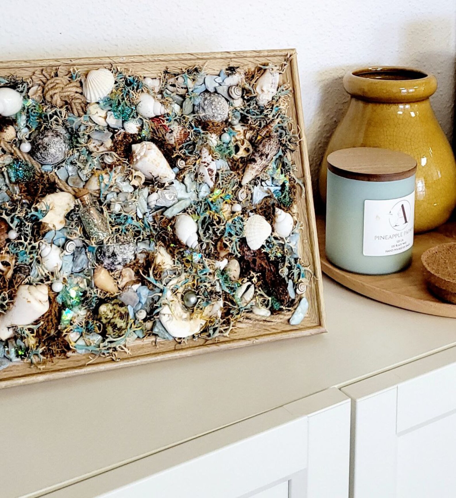 Wall Panels, Ocean Wall Art, Seashells Panels, Natural Materials Panels ...
