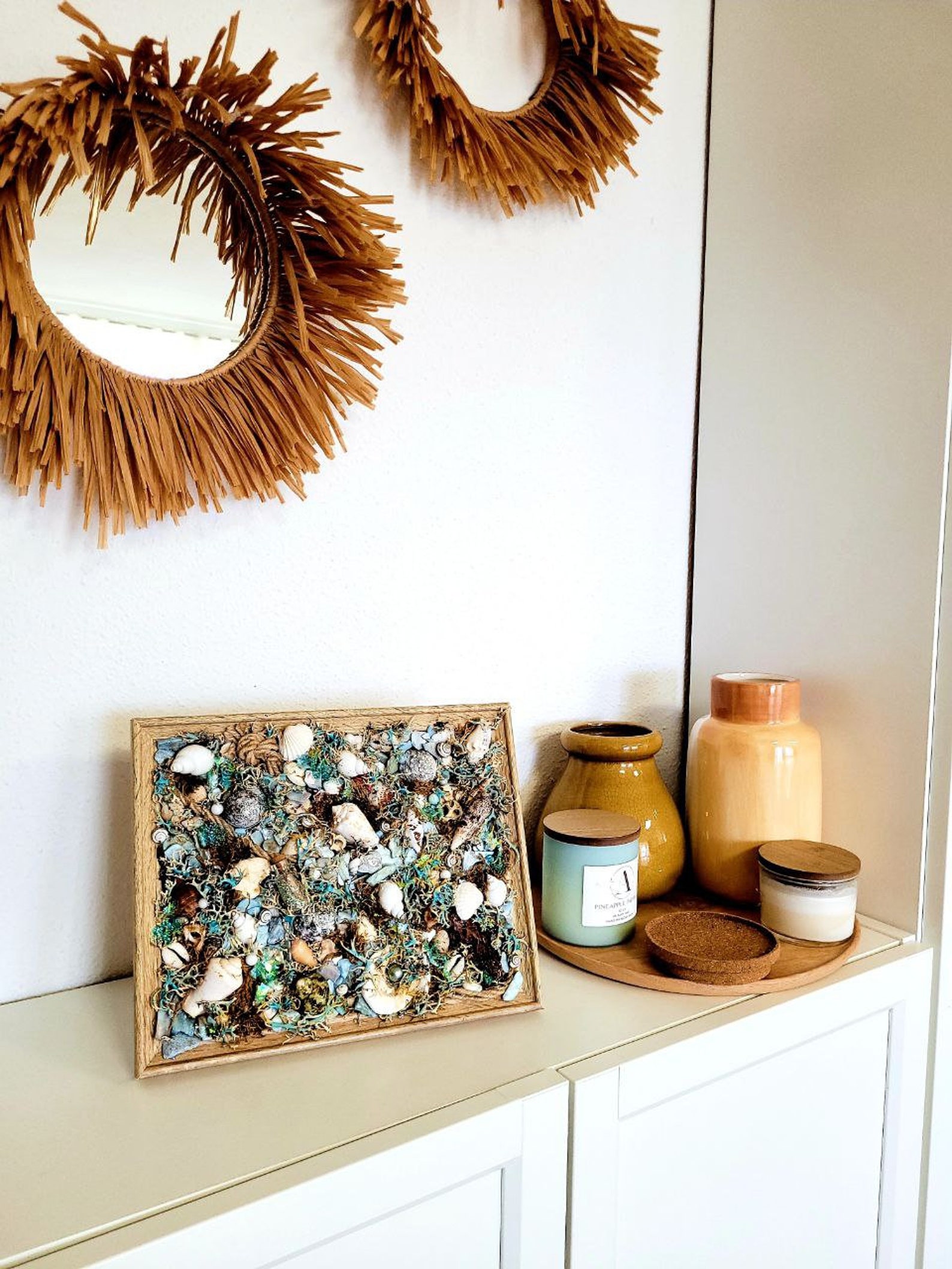 Wall Panels, Ocean Wall Art, Seashells Panels, Natural Materials Panels ...