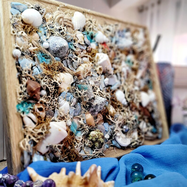 Wall Panels, Ocean Wall Art, Seashells Panels, Natural Materials Panels ...