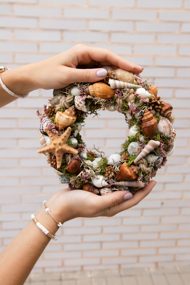 Natural Materials Wreath, Front Door Wreath, Shells Wreath, Natural ...