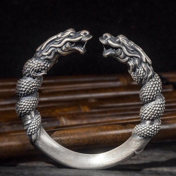 Carved Dragon Bangle - Etsy