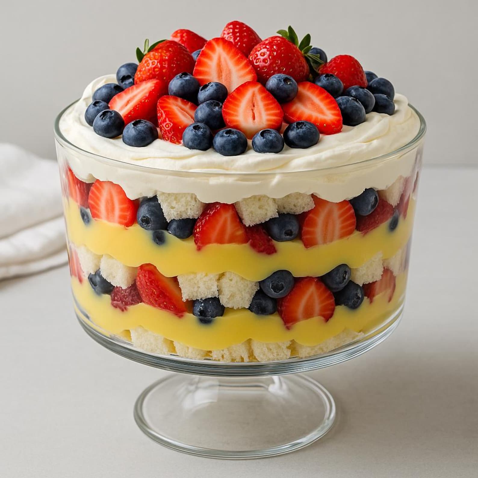 Lemon Berry Trifle Recipe Refreshing No-bake Dessert Instant Digital ...
