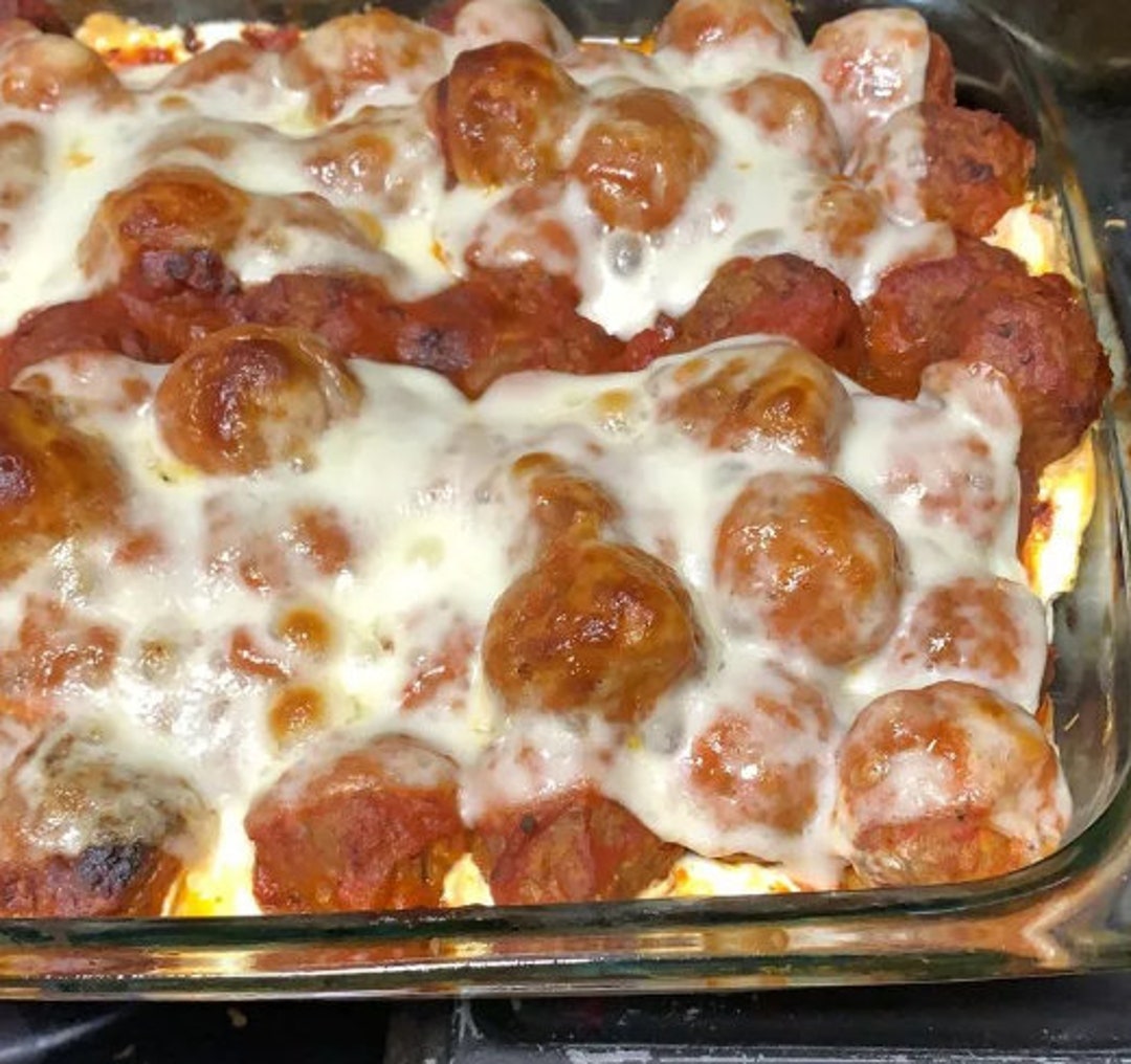 Meatball Casserole Recipe: Easy Dump and Bake (digital Download) - Etsy