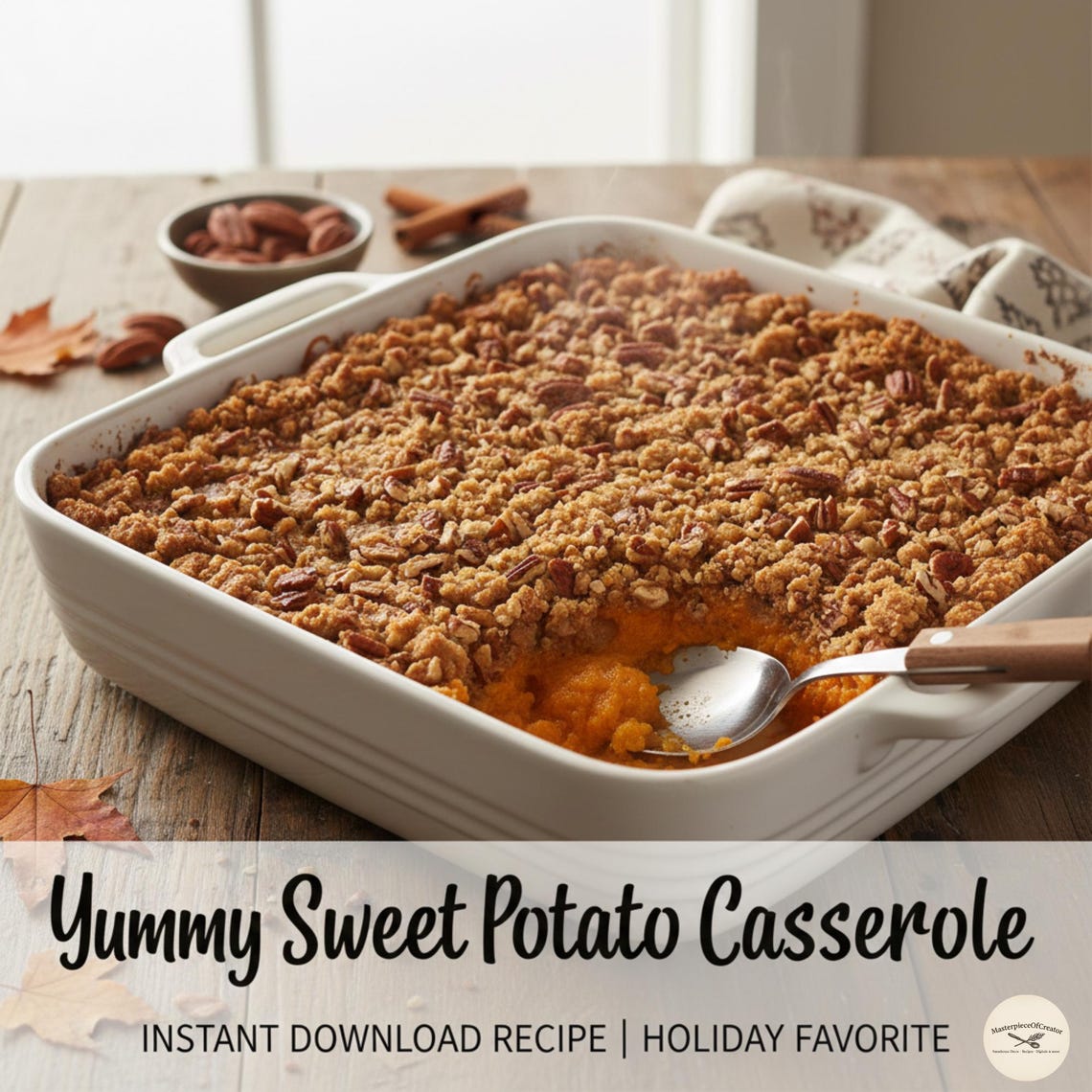 Yummy Sweet Potato Casserole – Instant Download Recipe | Holiday ...