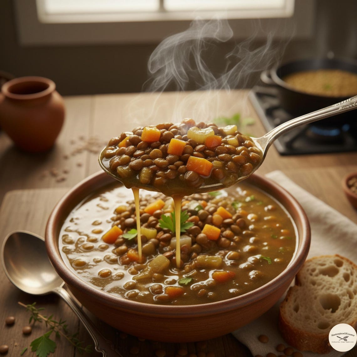 Homemade Lentil Soup Recipe PDF | Easy One-pot Dinner | Cozy Vegetarian ...