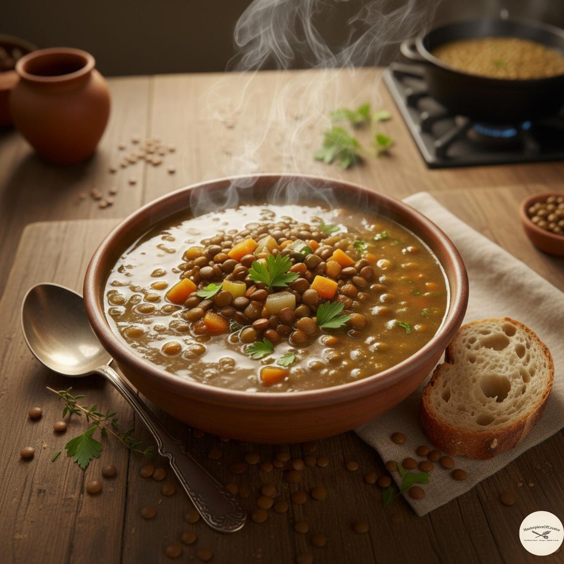 Homemade Lentil Soup Recipe PDF | Easy One-pot Dinner | Cozy Vegetarian ...