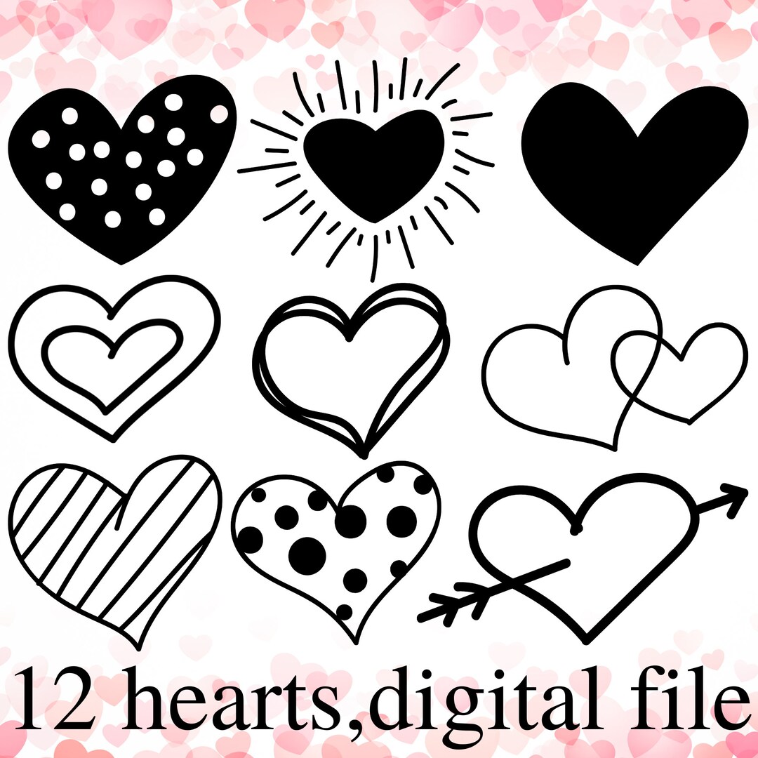 HEART Bundle SVG Heart Svg Png Eps Heart Svg Cut Files - Etsy
