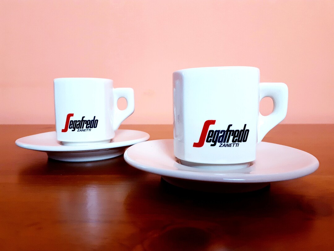 2 Italian Espresso Cups Saucer Coffee Segafredo Zanetti - Etsy
