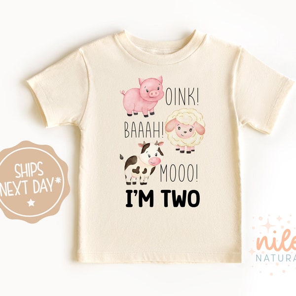 Oink Baa Moo I Am Two Banner - Etsy