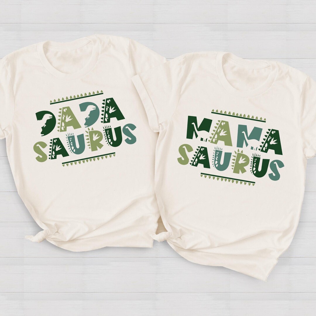 Mamasaurus/dadasaurus Tees, Matching Family Dinosaur Birthday Shirts ...