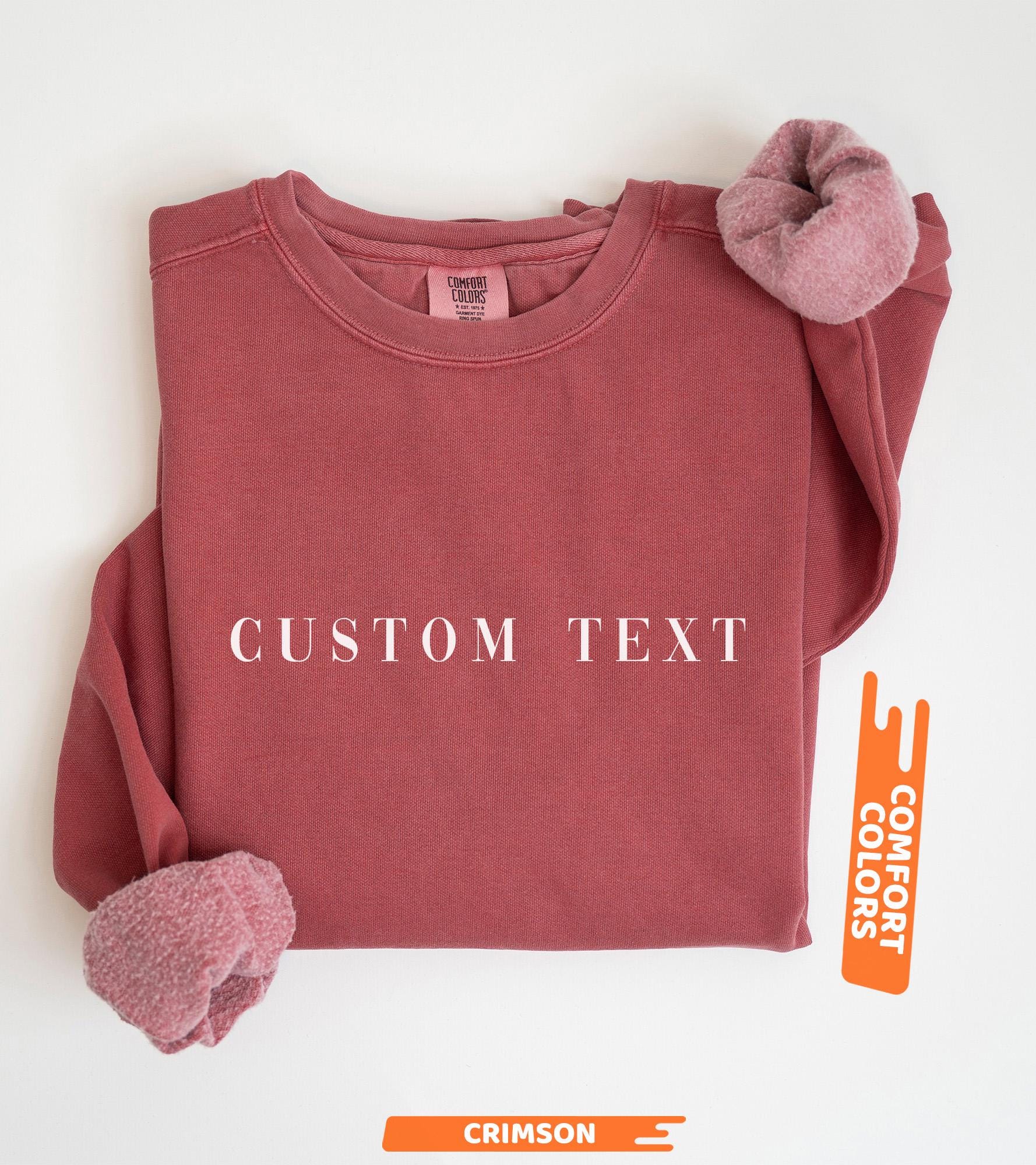 Custom Sweatshirt, Custom Comfort Colors® Sweatshirt, College Letters ...