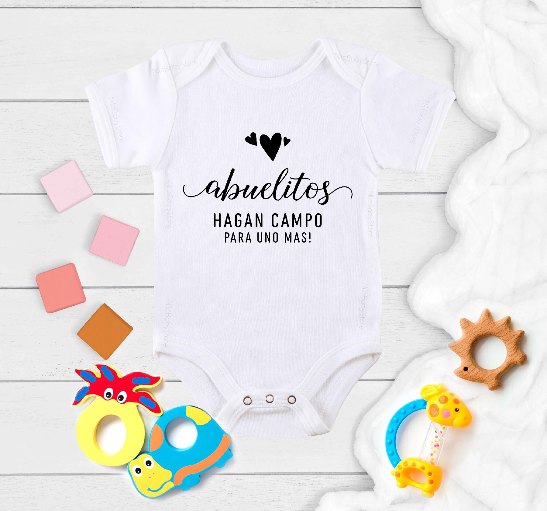 Abuelitos Hagan Campo Para Uno Mas Spanish Baby Announcement - Etsy