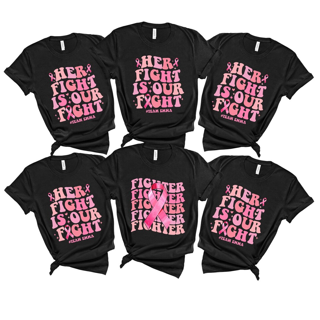 Custom Breast Cancer Support Squad Shirt, Breast Cancer Shirt, Her ...