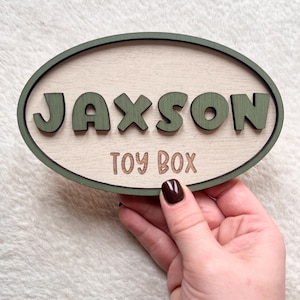 Personalized Wooden Toy Box Name Sign: Nursery Decor - Etsy