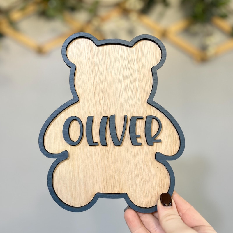 Teddy Bear Boy Door Sign - Etsy UK