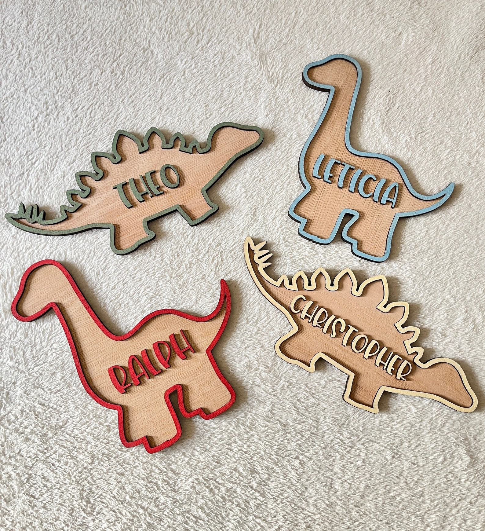 Personalised Dinosaur Wooden Door Sign: Nursery Decor, - Available in ...
