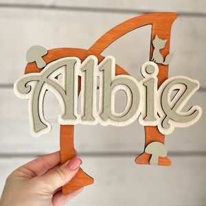 Personalised Kids Name Sign Wooden Letter Nursery Door Sign Decor Wall ...