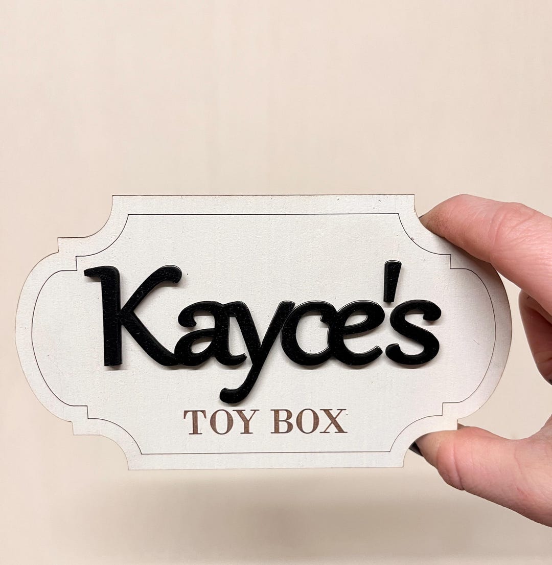 Personalized Wooden Toy Box Name Sign: Nursery Decor - Etsy