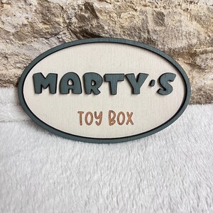 Personalized Wooden Toy Box Name Sign: Nursery Decor - Etsy