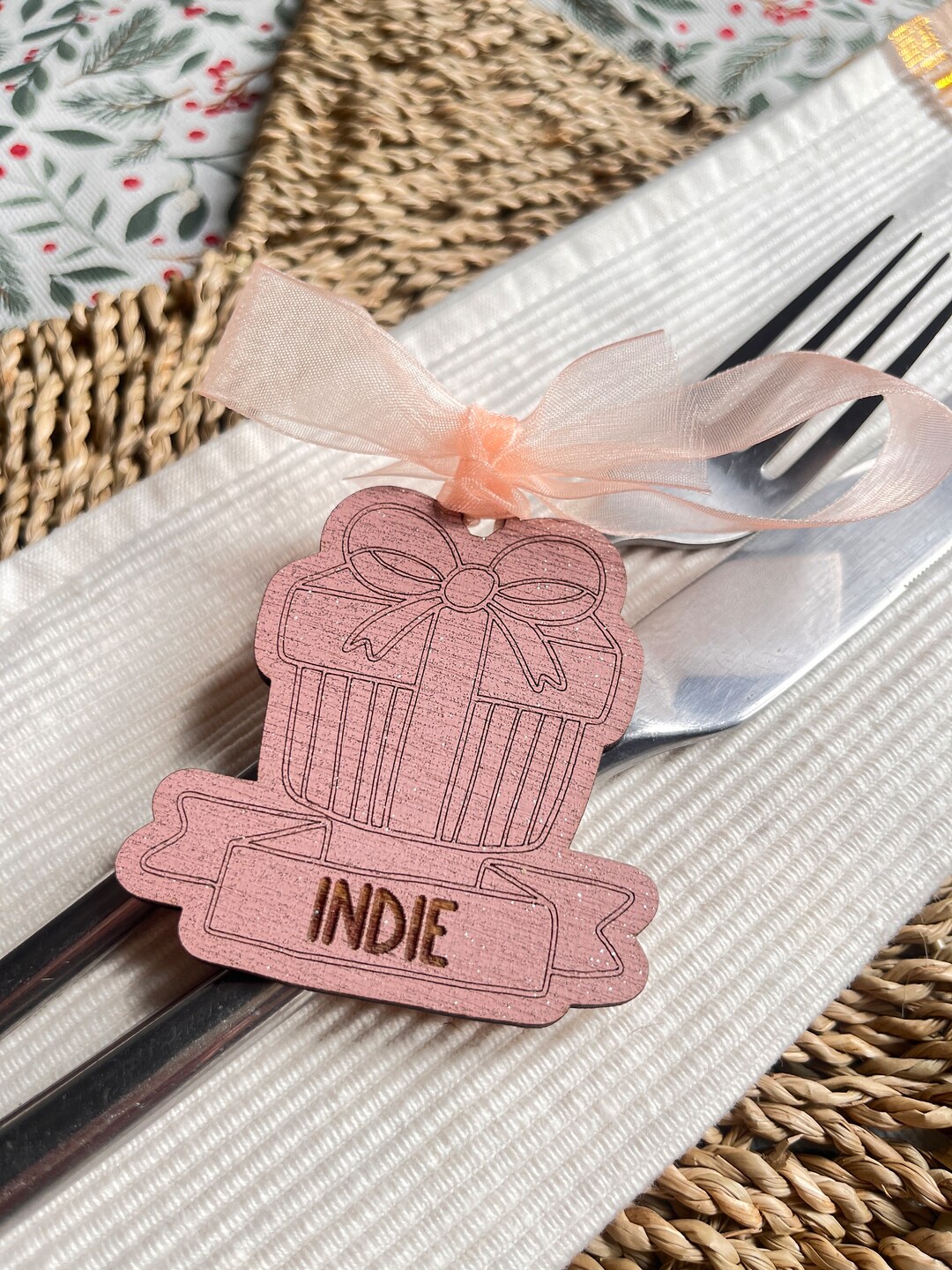 Placemat Name Tag for Christmas Table Place Name Labels for Dinner ...