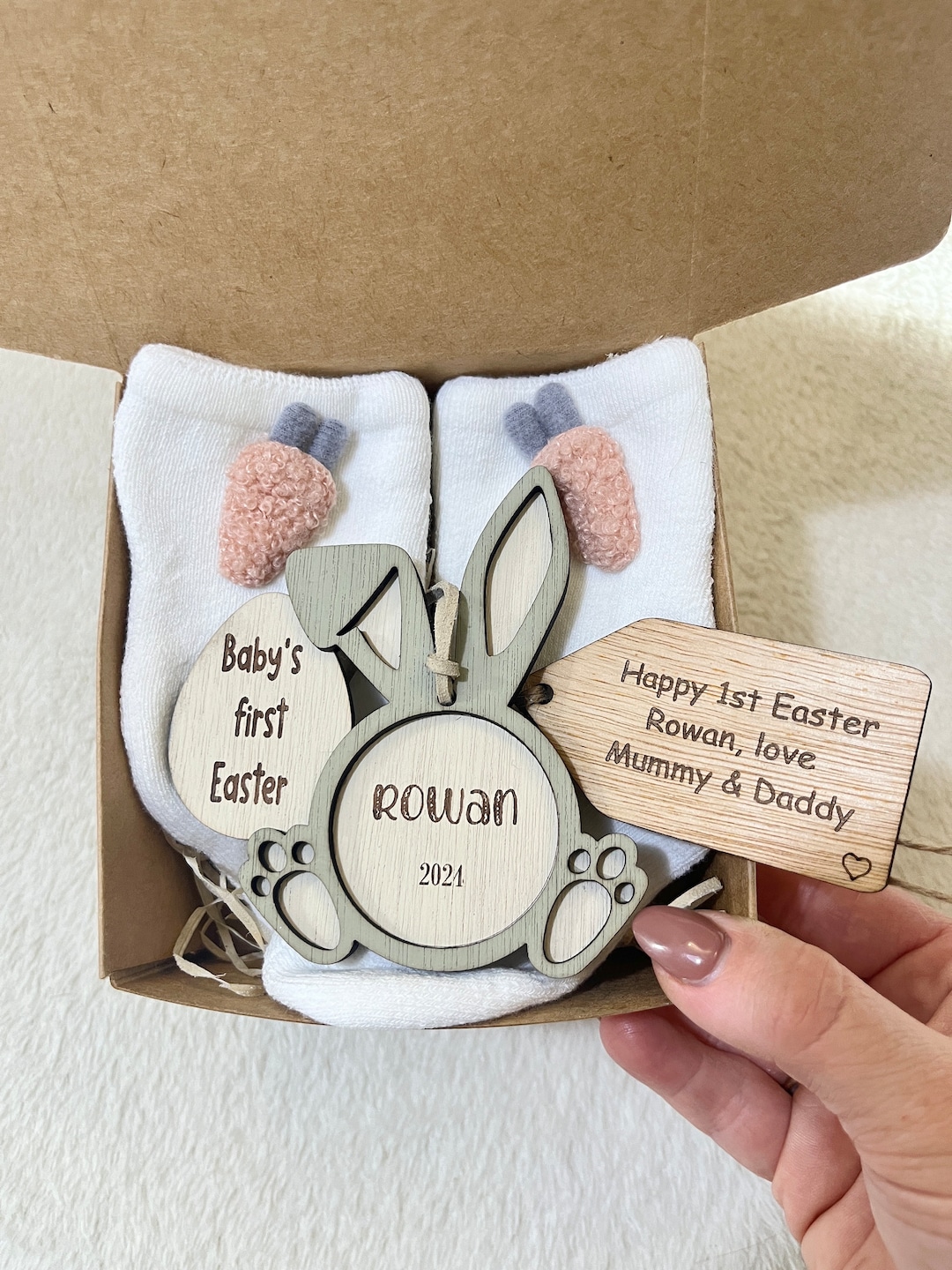Baby’s First Easter Gift Box for Baby Boy Easter Plaque Keepsake for ...