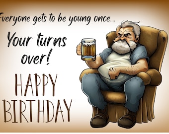 Funny Birthday Card for Guy I Bet You Thought You'd Never Become a ...