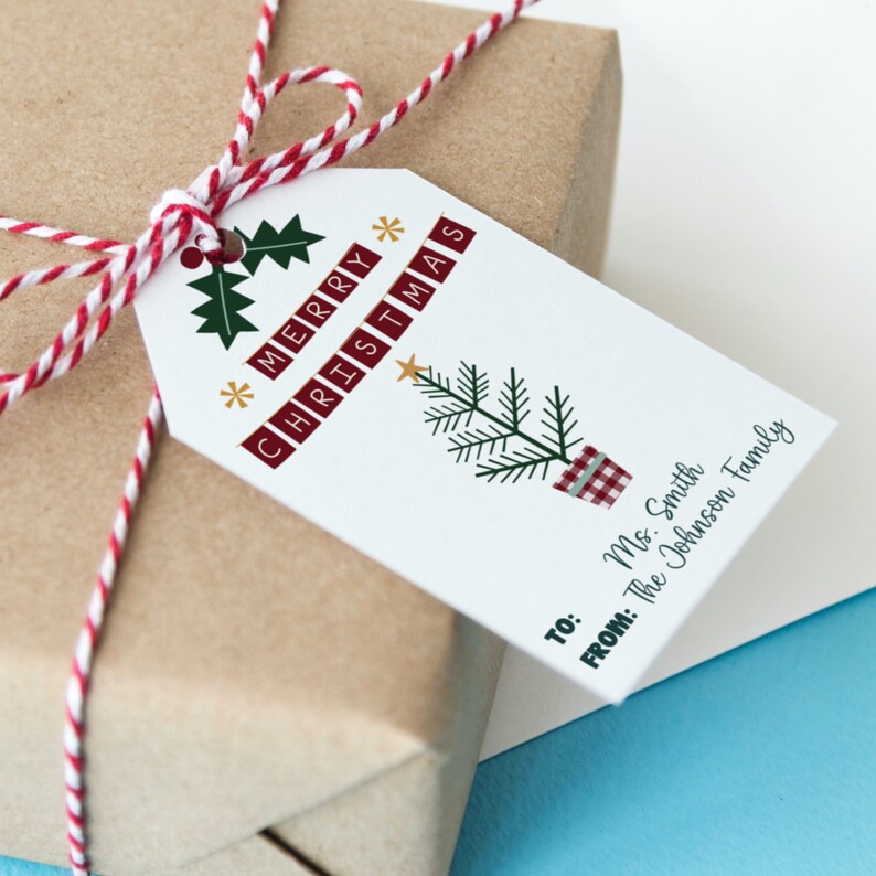 Christmas Gift Tags Printable PDF Instant Digital Download - Etsy
