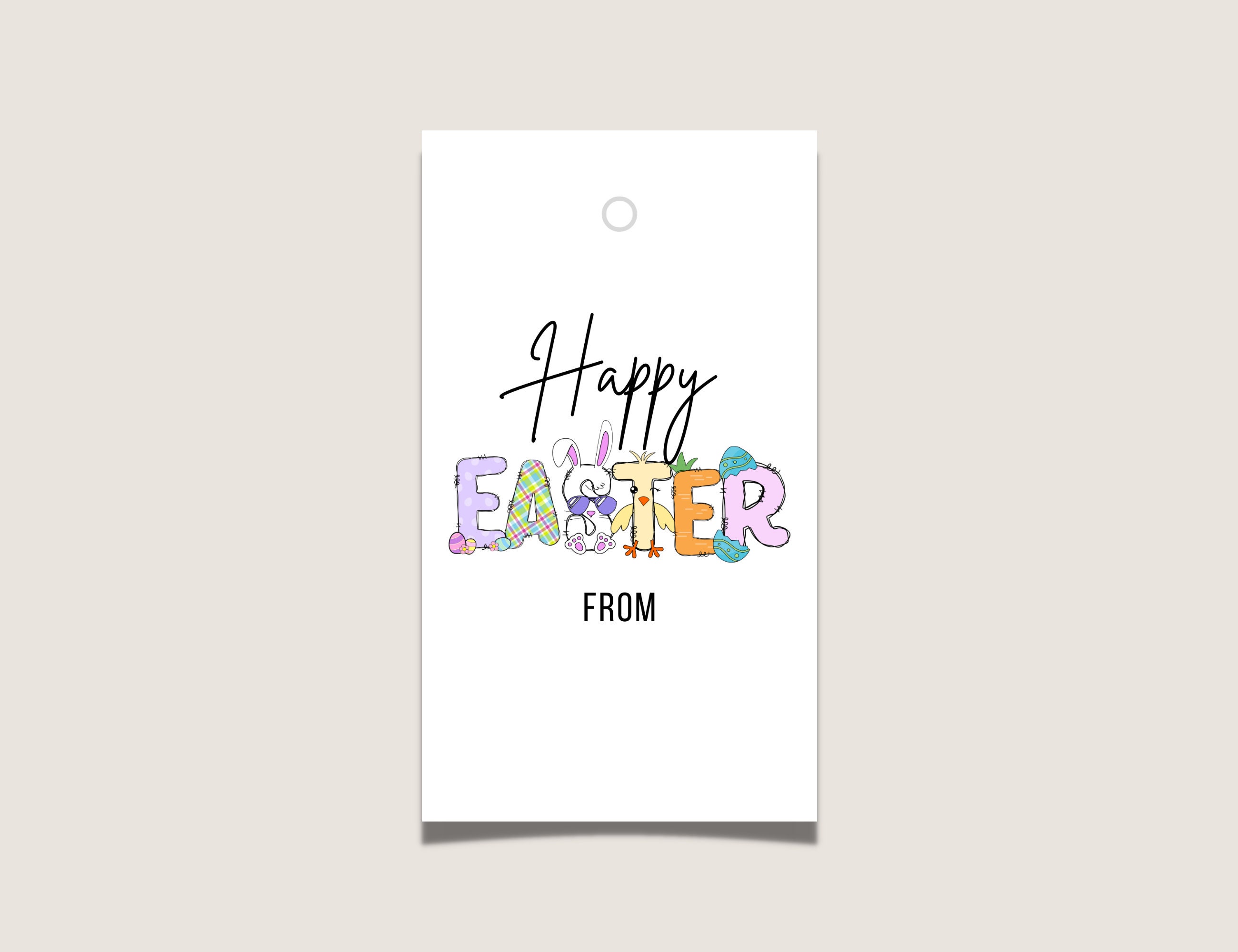 Printable Easter Gift Tags, Easter Basket Tags, Easter Goodie Bag ...